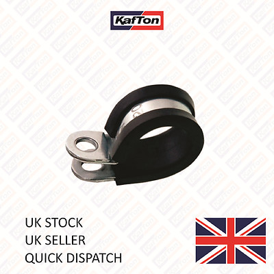 Rubber Lined Steel P Clips Securing Fuel Hose Brake Pipe Tubing Tube ...