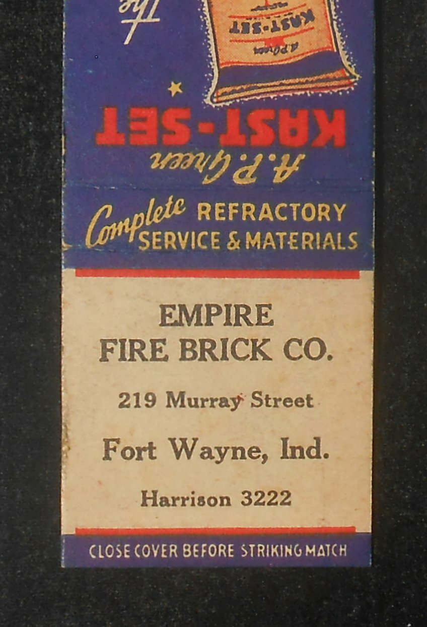1940s Empire Fire Brick Co. A. P. Green Kast-Set Murray Refractory Fort ...