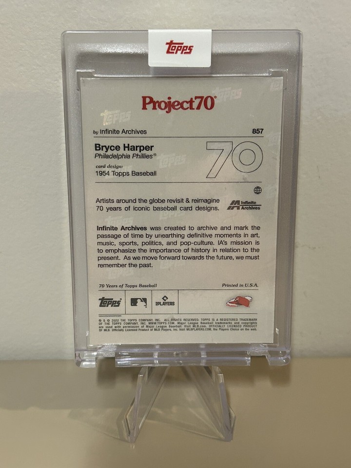 2021 Topps Project 70 Card Bryce Harper #857 Philadelphia Phillies by ...