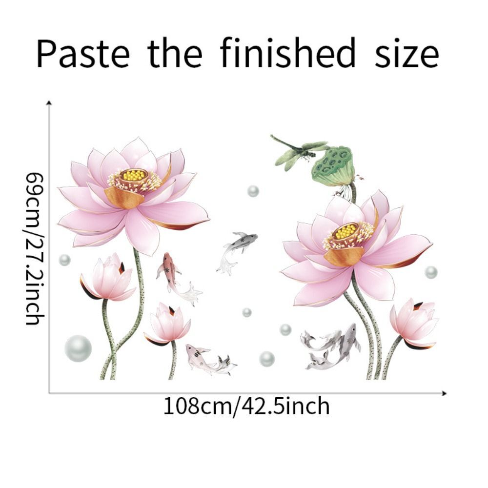 For Baby Rooms Home Decor Lotus Wall Sticker Mural Decal Art Mural ...