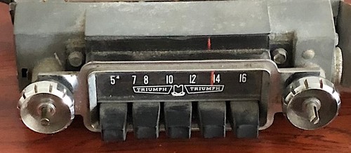 ORIGINAL 1966 TRIUMPH AM RADIO OEM TR4 TR4A TR250 TR6 w/Mounting Plate ...