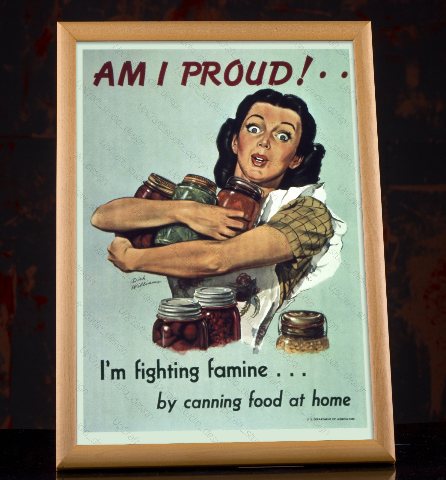 WW2 American Homefront Propaganda Poster - Military Kitchen Decor, WWII ...