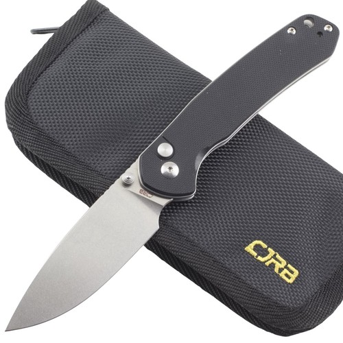 CJRB Pyrite Black G10 Handle Folding Knife AR-RPM9 Stainless Blade 4.25 ...