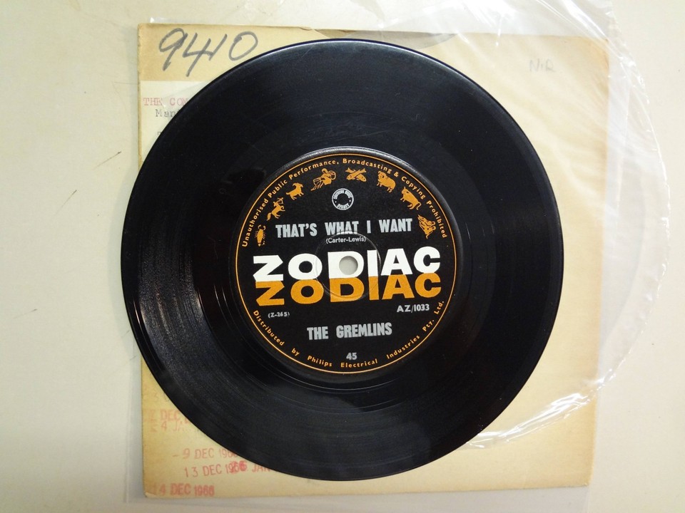 GREMLINS: Coming Generation- That’s What I Want-Australia 7" 1966 ...