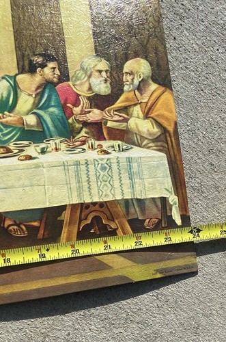 Vintage Last Supper Textured Lithograph Fine Art Vivid Colors Unframed ...