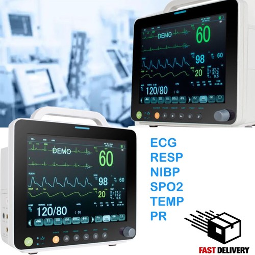 Carejoy 12'' Portable Patient Monitor Vital Signs SPO2,NIBP,ECG,RESP ...