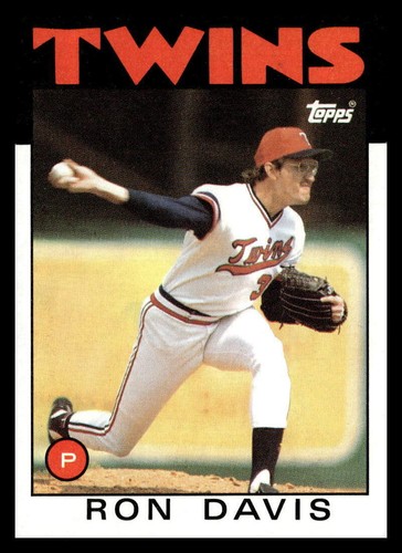 1986 Topps #265 Ron Davis Minnesota Twins Baseball Card | eBay