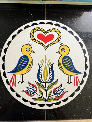 Authenic PA Dutch Double Distelfink - Vintage Hex Sign, 16" | eBay