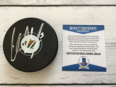 Charlie Coyle Signed Minnesota Wild Hockey Puck Beckett BAS COA ...
