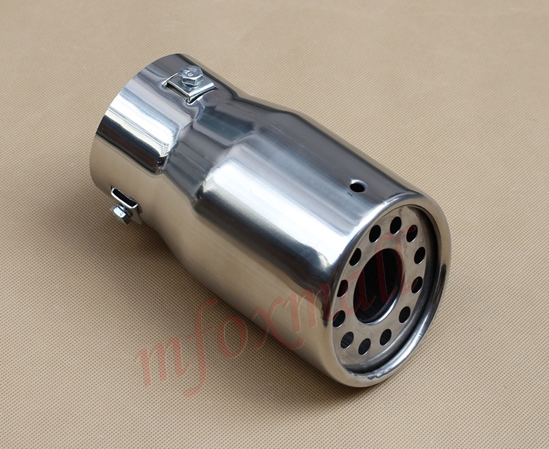 Universal 76mm 3" Inlet 3.5" Outlet Exhaust Muffler Tail Pipe End Tip ...