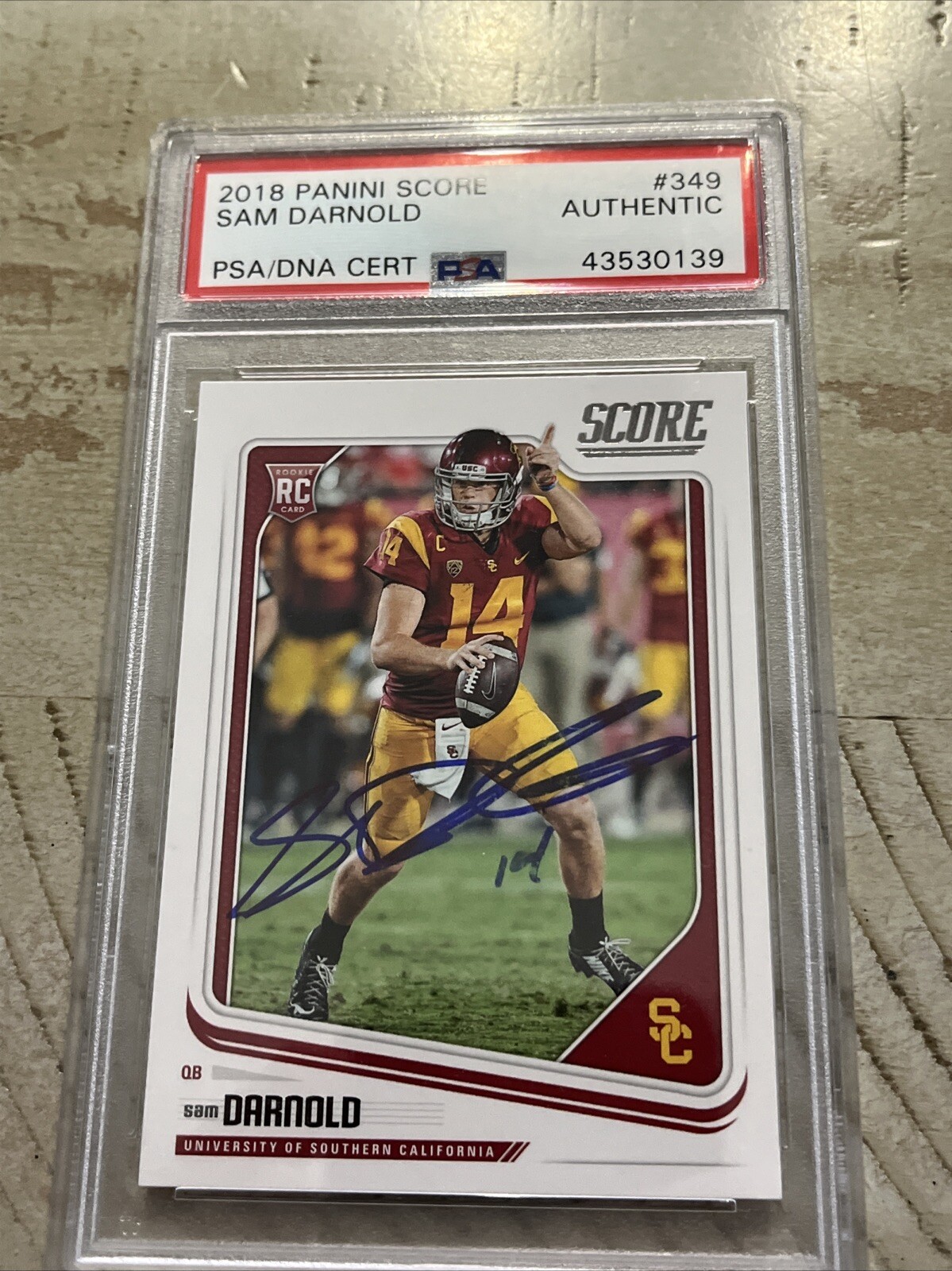 2018 Sam Darnold Rookie Card Autograph PSA Certified Panini Score | eBay