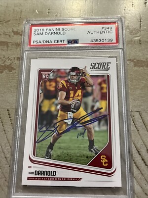 2018 Sam Darnold Rookie Card Autograph PSA Certified Panini Score | eBay