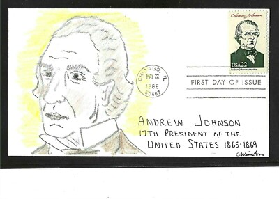 2217h 22c Stamp (1986) PRESIDENT ANDREW JOHNSON FDC HD/HP FROM C ...
