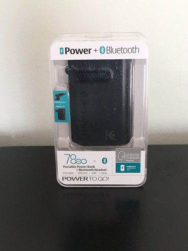 NEW Ivomax Portable Power Bank with Built in Headset Bluetooth, Black ...