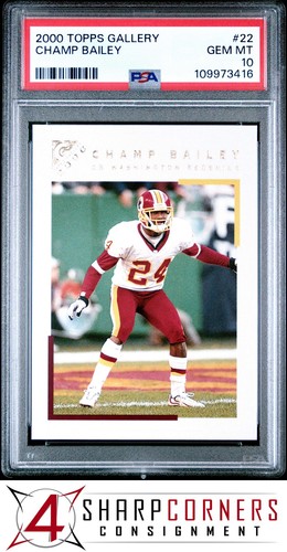 2000 TOPPS GALLERY #22 CHAMP BAILEY RC REDSKINS HOF POP 1 PSA 10 | eBay