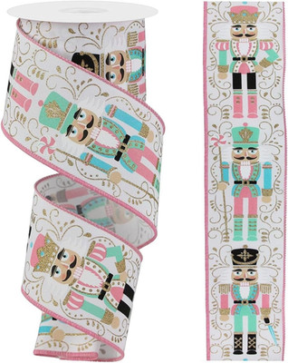 RG Ribbon Pastel Nutcrackers with Wired Edges, 2.5" Inches X 10 Yards ...