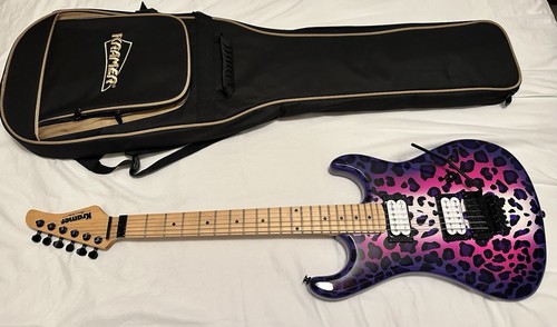 Kramer Pacer Vintage Satchel Signature - Purple w/ Leopard Print | eBay