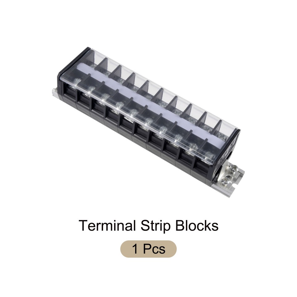 10 Positions Dual Rows 600V 30A Terminal Strip Blocks Barrier Screws ...