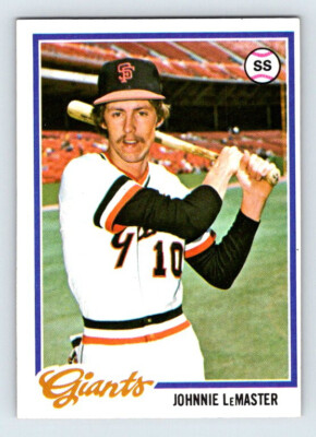 JOHNNIE LEMASTER San Francisco Giants 1978 Topps Baseball Card B204 | eBay