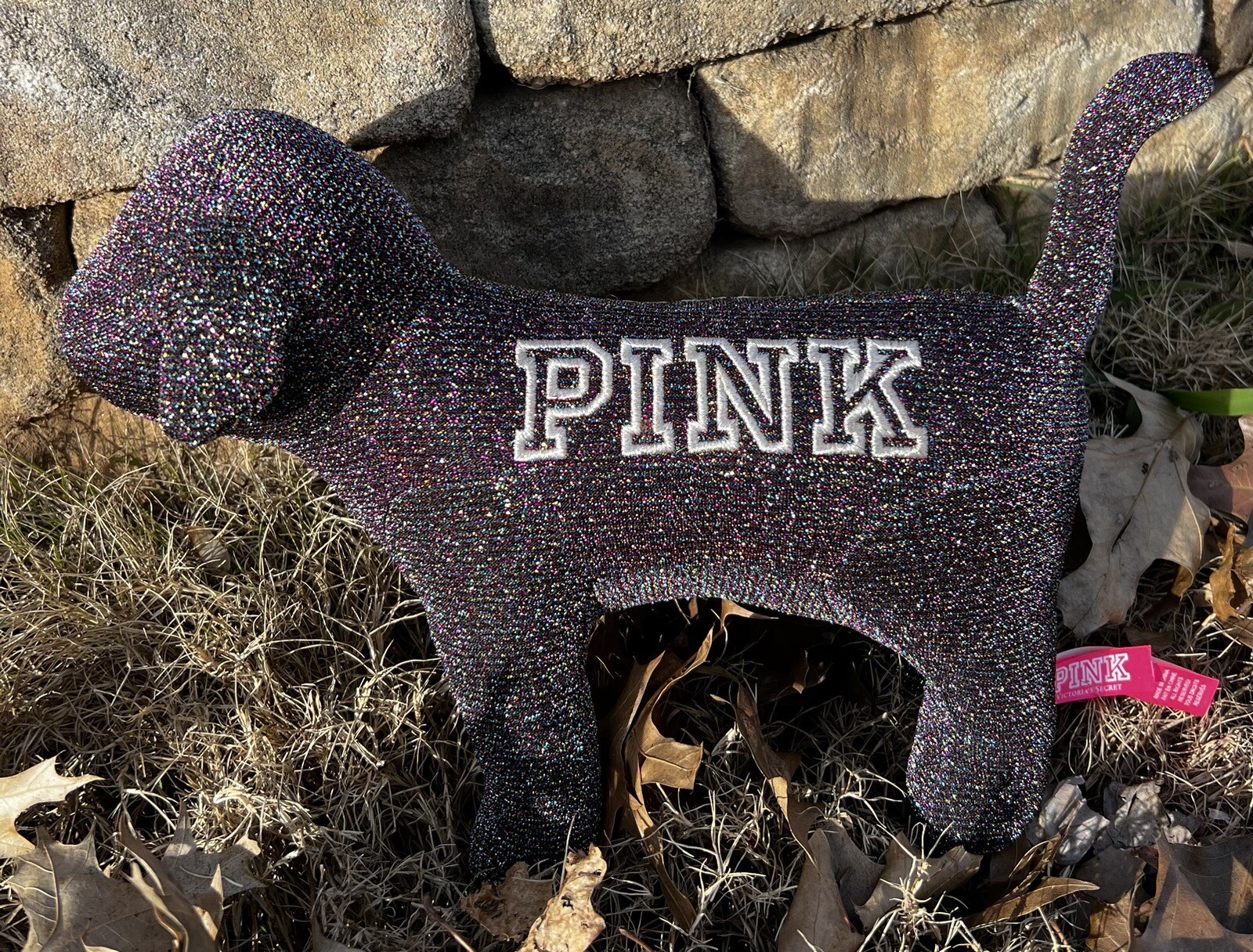 Victoria’s Secret Multicolor Iridescent Plush Dog 11" Long | eBay