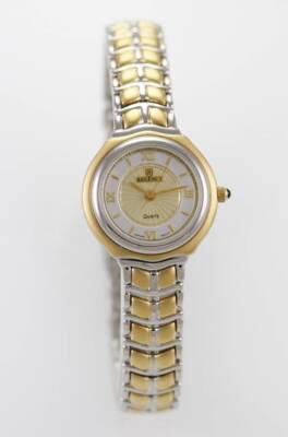 Regency Watch Womens White Stainless Silver Gold Battery Easy Read 30m ...