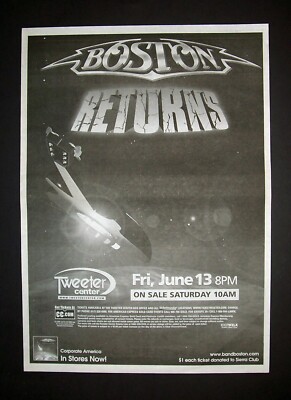 Boston Corporate America Tour Boston Concert 2003 Poster Type Ad, Promo ...
