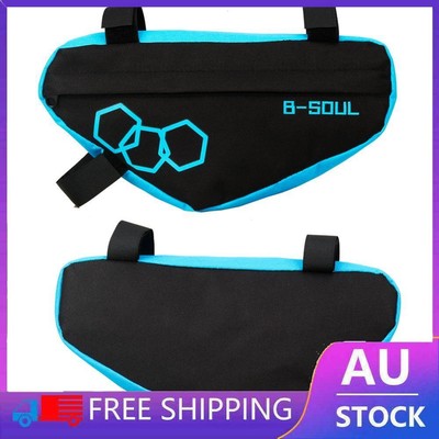 Waterproof Bike Triangle Bicycle Frame Front Tube Bags (Black Blue) | eBay