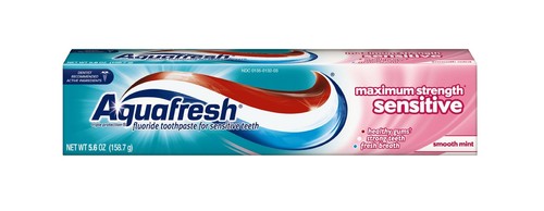 Aquafresh Sensitive Toothpaste Smooth Mint Teeth Extra Protection 5.6 ...