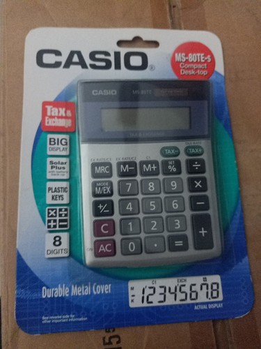 CASIO MS-80TE Calculator TWO WAY POWER TAX & EXCHANGE | eBay