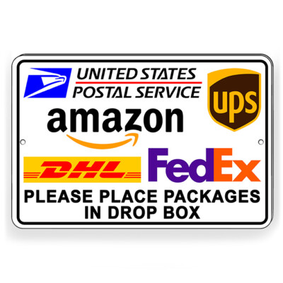 Please Deliver Packages To Drop Box Sign Or Decal 6 SIZES usps delivery ...