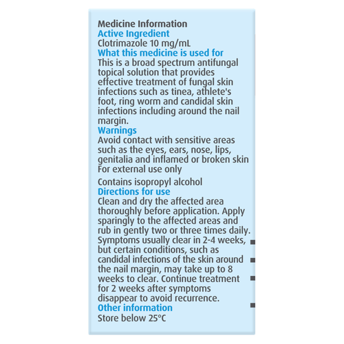 Canesten Anti-fungal Topical Solution 20mL Broad Spectrum Skin ...