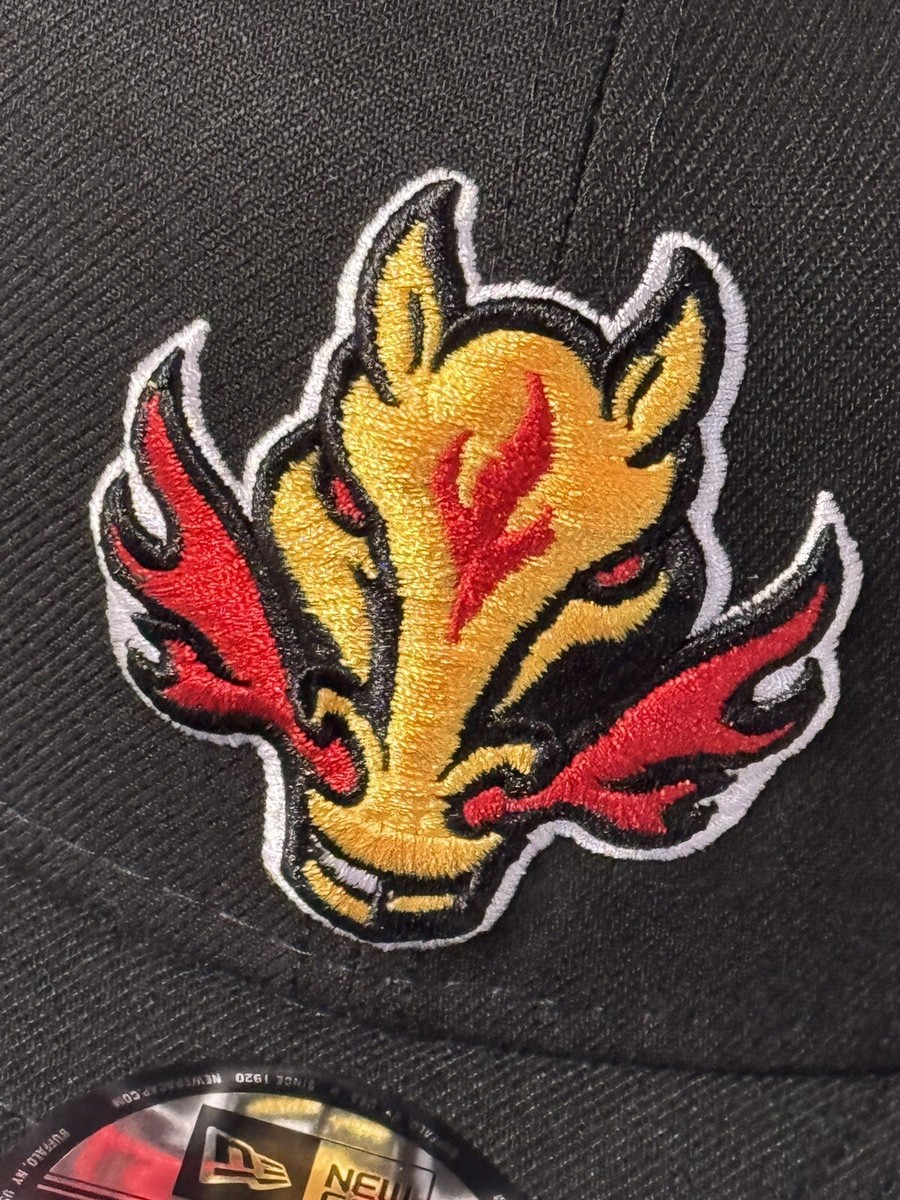 Calgary Flames Alternate Logo VINTAGE KOHO CALGARY FLAMES BLACK BLASTY