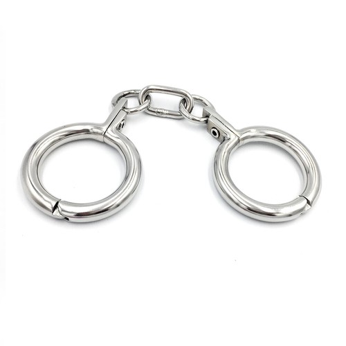 Stainless Steel Handcuffs chain leg irons Ankle Cuffs Bondage shackles ...