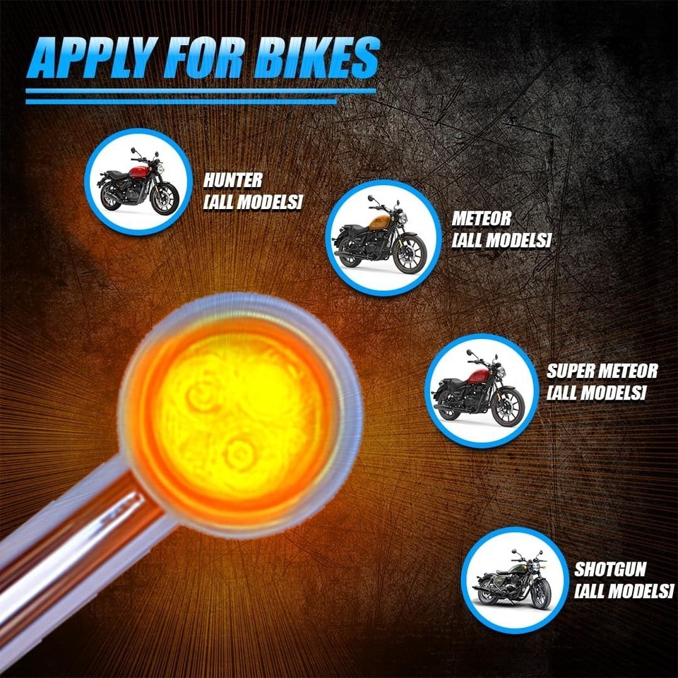 For Royal Enfield Hunter & Meteor 350 4X LED Indicator Turn Signal ...