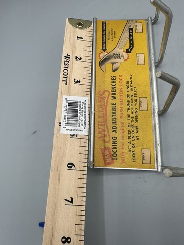 Vintage Williams Adjustable Wrenches Metal Sign Display Rack Hardware ...