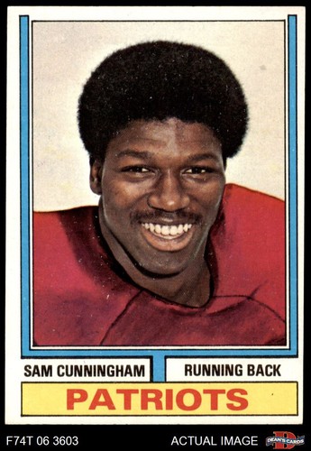 1974 Topps #502 Sam Cunningham Patriots RC Southern California 5 - EX | eBay