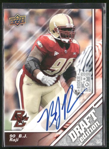 B.J. Raji 2009 Upper Deck Draft Edition Autographs Silver #93 AU BC ...