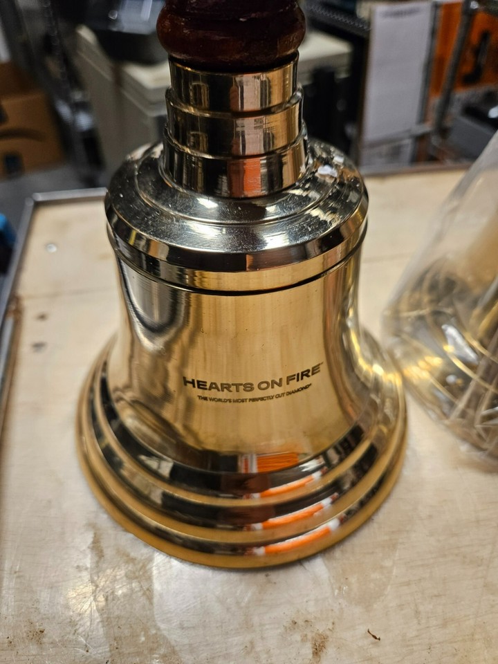 2 New Engraved Large Brass Hand Bells- 12" Tall | eBay