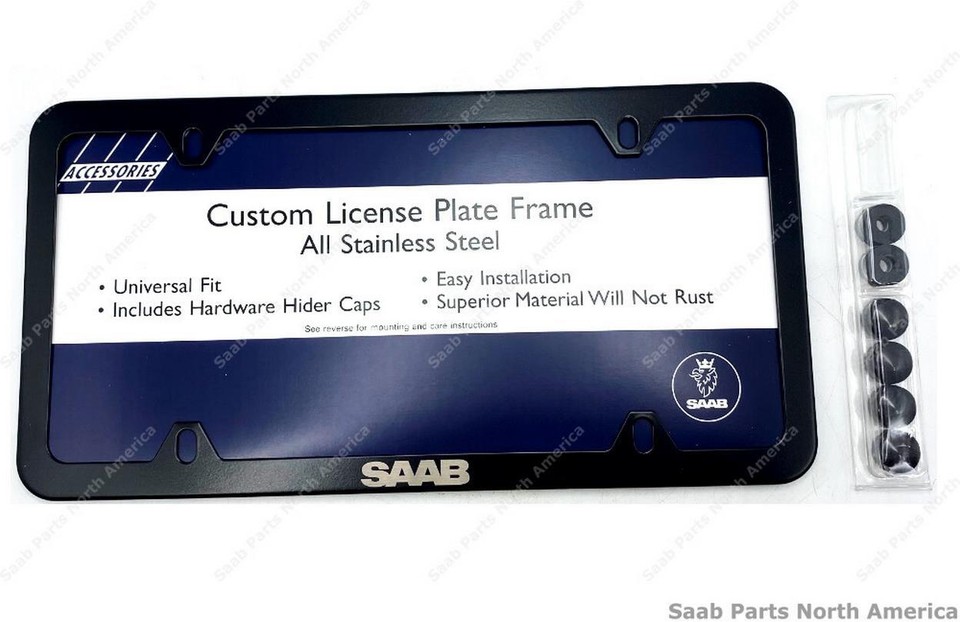 Genuine Saab License Plate Frame Black 2005-2008 Saab 9-7x | eBay