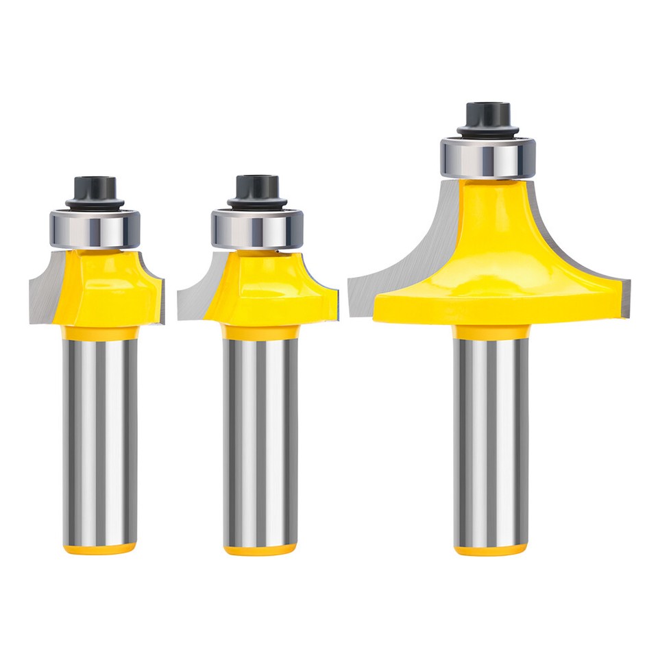 6X 1/2" Shank Round Over Router Bits Set R1/8-R1/2 Corner Forming ...