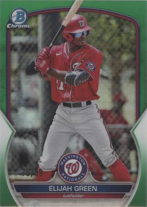 2023 Bowman - Chrome Prospects Elijah Green #BCP-23 Green Refractor /99 ...