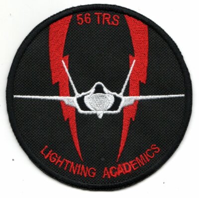 4" USAF Air Force 56 TRS Academics Black Red Korea Round Embroidered ...