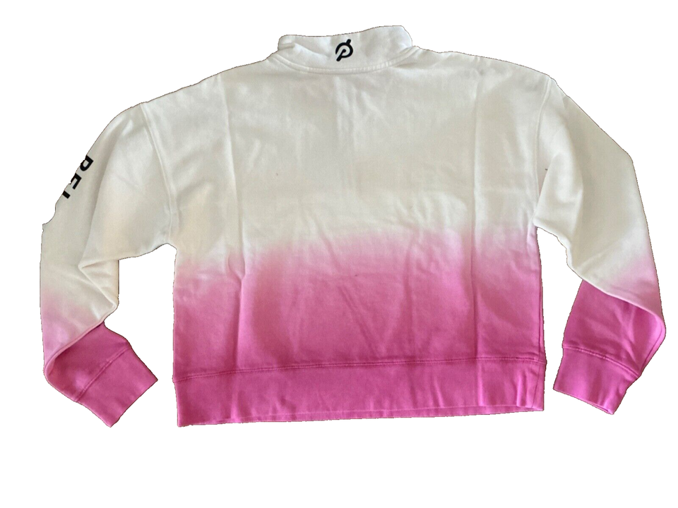 PELOTON Pink OMBRE 1/2 Zip Pullover Sweatshirt Womens Size LARGE $72 ...
