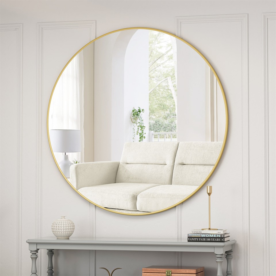 48" 42" 30" Round Mirror Wall Mirror Bathroom Circular Mirror with ...