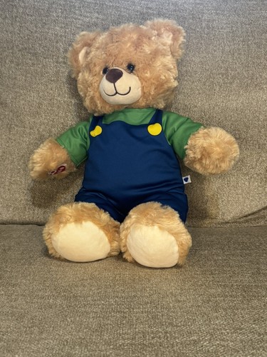 Nintendo Super Mario Bros Build-A-Bear Luigi Outfit Plush Bear- | eBay