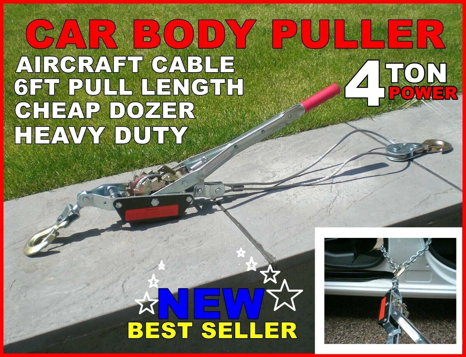 Car Puller Dozer Body Repair Chassis Dent Panel Straightener Damaged ...