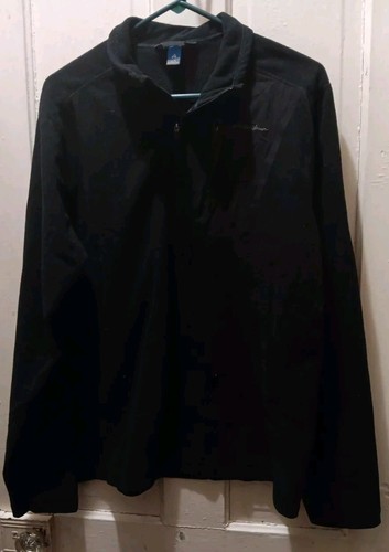 Eddie Bauer First Ascent Jacket Men Size Large Black Fleece 1/4 Zip ...