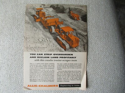 1957 Allis-Chalmers HD-21 crawler tractor print AD | eBay