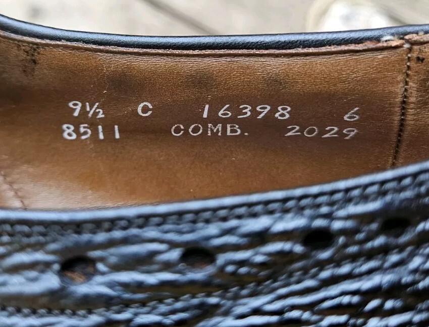 Vintage Allen Edmonds Nassau Exotic Sharkskin Wingtip Dress Shoes Size ...