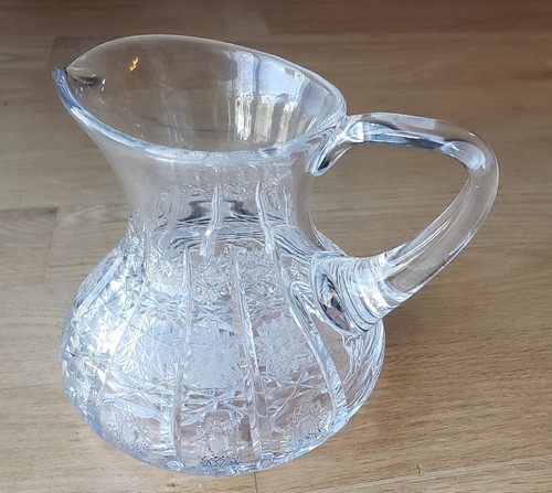 Queen Lace Bohemian Czech Vintage Crystal Pitcher Hand Cut | eBay
